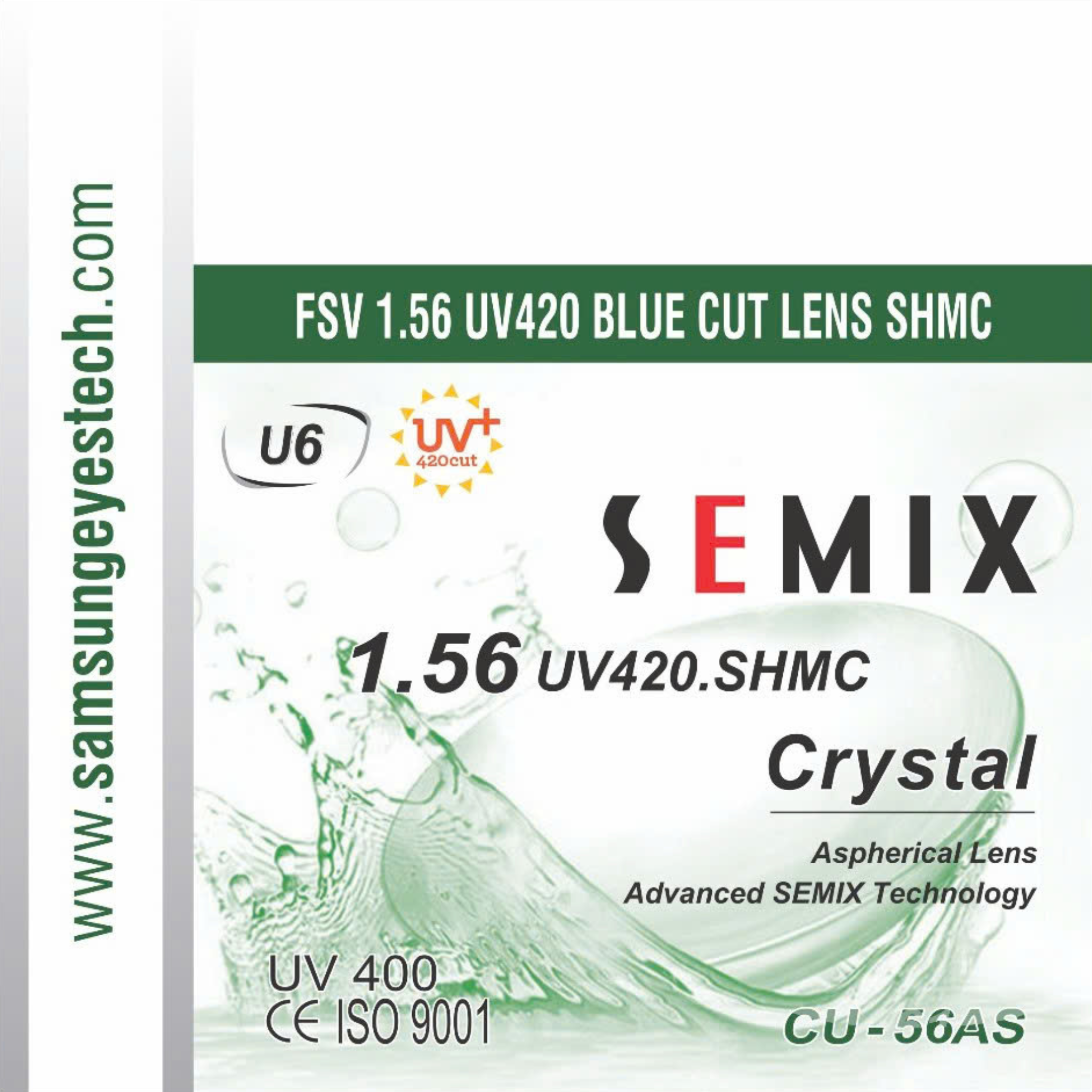 Tròng kính SEMIX 1.56 BLUE SHMC - Kính mắt Lê Nguyễn Optical